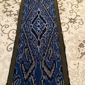 Kitchen | Indonesian Block Print Ikat Table Runner Nwt | Poshmark